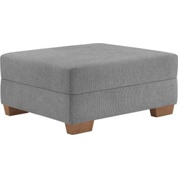 Hocker Home Affaire "II" Gr. B/H/T: 98cm x 44cm x 82cm, Microfaser 1, grau (memphis 20 stone) Mit Federkern, wahlweise mit DuraSpring-Taschenfederkern