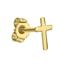 Single-Ohrstecker Firetti "Schmuck Geschenk Gold 333 Ohrschmuck einzeln Kreuz" Ohrringe Gr. Gelbgold 333, goldfarben (gelbgoldfarben) Damen