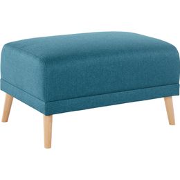 Polsterhocker Home Affaire "Granbo", blau (petrol), B:86cm H:45cm T:60cm, 100% Polyester, Hocker, passend zur Polsterserie "Granbo", Federkern