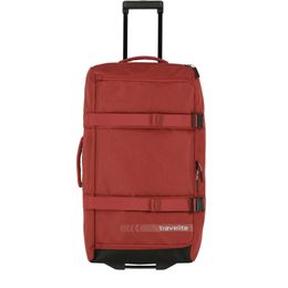 Reisetasche Travelite "KICK OFF L, 68 cm" Gr. B/H/T: 68cm x 37cm x 26cm, rot, Polyester, unifarben, Taschen, Duffle Bag Reisegepäck Sporttasche Reisebag mit Trolleyfunktion