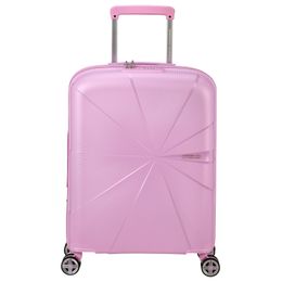 Hartschalen-Trolley American Tourister "STARVIBE 55" Gr. B/H/T: 40cm x 55cm x 20cm 37 l, lila (metallic pastel lavender) Koffer Handgepäck-Koffer Reisegepäck TSA-Zahlenschloss