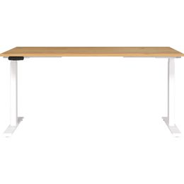 Schreibtisch Germania "Jet, elektrisch höhenverstellbar" Tische Gr. B/H/T: 160cm x 72cm x 80cm, weiß (navarra, eiche, nachbildung, weiß, navarra, nachbildung) moderne Farbvariationen, Breite 120140160180 cm, Made in Germany