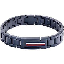 Armband Tommy Hilfiger "MASON, 2790596, 2790597, 2790598" Armbänder Gr. Edelstahl, bunt (blau-weiß-rot) Herren