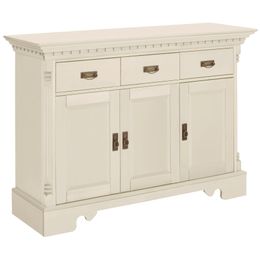 Sideboard Home Affaire "Milan" Sideboards Gr. B/H/T: 140cm x 100cm x 47cm, 3 St., beige (cremfarben) Kommode, Breite 140 cm