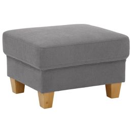 Polsterhocker Home Affaire "Conville", grau, B:63cm H:48cm T:74cm, 100% Polyester, Hocker, Polsterhocker, Passend zur Servie "Conville", mit Federkern