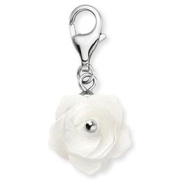 Charm Blume Engelsrufer "Rose, ERC-ROSE-PE" Charms bunt (silberfarben-weiß) Damen mit Perlmutt