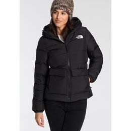 Daunenjacke The North Face "GOTHAM JACKET", Damen, Gr. XS, schwarz (tnf schwarz, npf), Obermaterial: 100% Polyester. Wattierung: 100% Daunen, sportlich, hoch geschlossener Ausschnitt, Langarm elastischer Bund, Jacken, WASSERABWEISEND