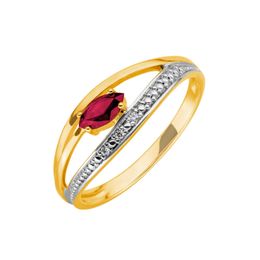 Fingerring Lady Fingerringe Gr. 16, Metall-Metall, goldfarben (gelbgold 375) Damen