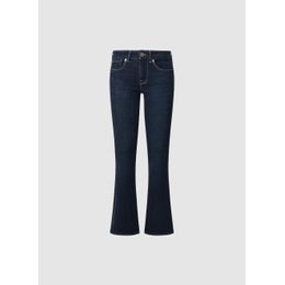 Bootcut-Jeans Pepe Jeans "BOOTCUT LW", Damen, Gr. 27, Länge 32, schwarz wiser wash powerflex, Denim/Jeans, Obermaterial: 83% Baumwolle, 12% Viskose, 4% Elastomultiester, 1% Elasthan, casual, bootcut fit, Jeans