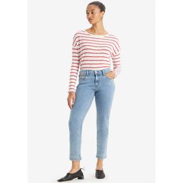 Levi's Boyfriend-Jeans LEVI'S "MID RISE BOYFRIEND" Gr. 31, Länge 27, blau (boat day), Damen, Denim/Jeans, Obermaterial: 80% Baumwolle, 19% Polyester, 1% Elasthan, Jeans