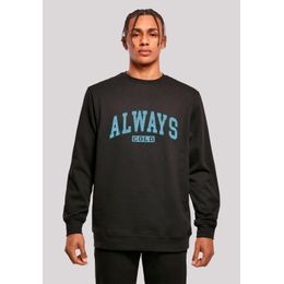 Sweatshirt F4NT4STIC "Always Cold Collegiate Cozy Winter", Herren, Gr. XL, schwarz, Obermaterial: 50% Baumwolle, 50% Polyester, regular fit, Rundhals, ohne B&uuml;ndchen, Sweatshirts Sweatshirt, Premium Qualit&auml;t, Christmas Collection