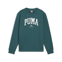 Sweatshirt Puma "SQUAD CREW FL B" Gr. 140, grün (cold green) Kinder Sweatshirts