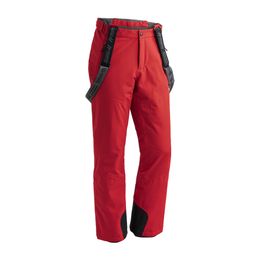 Skihose Maier Sports "Anton 2.1" Gr. 46, Normalgrößen, rot Herren Hosen Schneehose mit Hosenträgern, windwasserdicht, Regular Fit