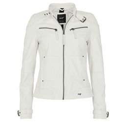 Lederjacke Maze "31Ryana", Damen, Gr. M, weiß, Obermaterial: 100% Leder, Lamm / Futter: 100% Baumwolle / Ärmelfutter: 100% Polyester, Jacken