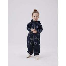 Softshelloverall name it "NMFALFA08 SOFTSHELL SUIT FOIL FO NOOS" Gr. 86, N-Gr, blau (dark sapphire) Mädchen Overalls