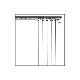 Gardine my home "Tanaro" Gr. 1, weiß, B:140cm H:145cm, Voile, Polyester, Gardinen, Vorhang, Fertiggardine, 2-er Set, mit Schlingen-Motiv bedruckt