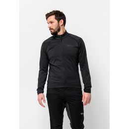 Fahrradjacke Jack Wolfskin "MOROBBIA FZ M", Damen, Gr. XL (54/56), schwarz, OBERSTOFF 91% POLYESTER, 9% ELASTHAN LINING 100% POLYESTER, Jacken Fahrradjacke
