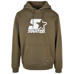 Sweatshirt STARTER Black Label "Starter Black Label Herren Starter Essential Hoody" Gr. L, grün (schwarzolive) Herren Sweatshirts