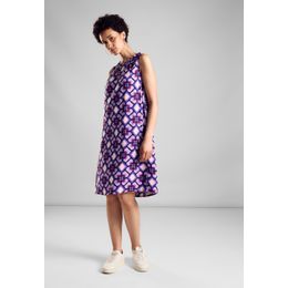 Sommerkleid Street One Gr. 34, N-Gr, lila (bellflower lilac) Damen Kleider mit Allover Print