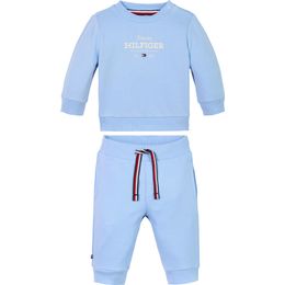 Shirt & Hose Tommy Hilfiger Gr. 86, blau (breezy blue) Baby KOB Set-Artikel mit Logodruck