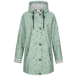 Regenjacke DEPROC Active "Friesennerz WIZZARD PEAK WOMEN UMBR", Damen, Gr. 36 (S), grau, Obermaterial: 100% Polyurethan; Futter: 100% Polyester, casual, figurumspielend, Langarm gerader Abschluss mit Druckknopf, Jacken, auch in Großen Größen erhältlich