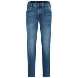 Regular-fit-Jeans Bugatti "Flexcity" Gr. 33, Länge 34, blau Herren Jeans mit Stretch