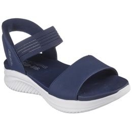 Keilsandalette Skechers "ULTRA FLEX 3.0" Gr. 36, blau (navy) Damen Schuhe Sandale, Schlupfschuh, Komfortschuh in veganer Verarbeitung