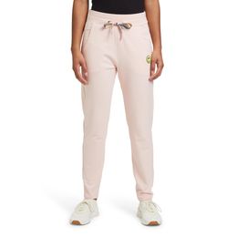 Jogginghose Betty Barclay "Betty Barclay Joggingpant mit elastischem Bund" Gr. L, US-Größen, rosa (pale rose), Damen, Sweatware, Obermaterial: 67% Viskose (aus Bambus Zellstoff), 27% Baumwolle, 6% Elasthan., Hosen, Bunddetail