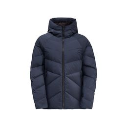 Daunenjacke Jack Wolfskin "MARIENPLATZ JKT W", Damen, Gr. L (42/44), blau (night, blau), Obermaterial: 87% Polyamid, 13% Elastan; Futter: 100% Polyester; Füllung: 90% Entendaunen, 10% Federn, Jacken