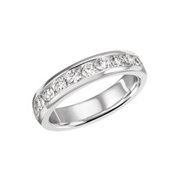 Fingerring Firetti "Schmuck Geschenk Silber 925 Silberring Ring Memoire-Optik glitzernd" Fingerringe Gr. 50, Silber 925 (Sterlingsilber), 4,7mm, silberfarben (silberfarben-kristallweiß + kristallweiß) Damen mit Zirkonia (synth.)