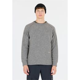 Strickpullover SOS "Aneto", Herren, Gr. L, grau, 100% Wolle, unifarben, sportlich, normal, Rundhals, Pullover, aus reiner Merinowolle