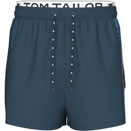 Badehose Tom Tailor Gr. XXL, N-Gr, blau (navy) Herren Badehosen Kordel mit Logodruck