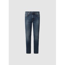 Straight-Jeans Pepe Jeans "STRAIGHT JEANS" Gr. 31, Länge 32, medium schwarz used, Herren, Denim/Jeans, Obermaterial: 98% Baumwolle, 2% Elasthan, Jeans