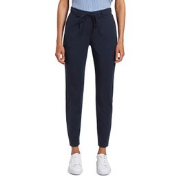 Jogger Pants Tom Tailor Gr. 34, Länge 32, blau (marine) Damen Hosen mit Bundfalten