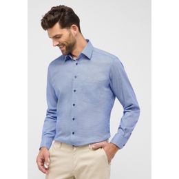 Langarmhemd Eterna "MODERN FIT" Gr. 38, Normalgrößen, blau (royal blau) Herren Hemden