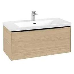 Villeroy & Boch Villeroy und Boch Subway 3.0 Waschtisch-Unterschrank C56901VJ 97,3x42,9x47,8cm, ohne LED/Griff Volcano black, nordic oak