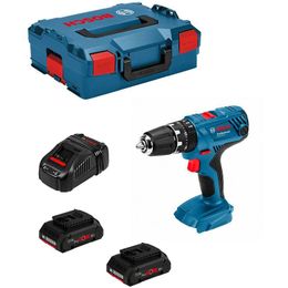 Bosch Professional Schlagbohrschrauber bosch gsb 18V-21 (2 x 4,0 Ah ProCORE + GAL1880CV + L-Boxx 136)