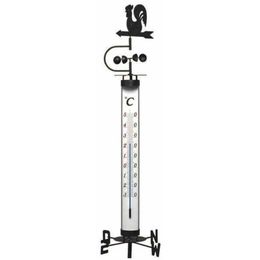 Tfa Dostmann - Gartenthermometer 140cm mit Erdspieß, Wetterhahn Windrad und Windfahne