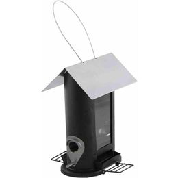 siena GARDEN - Vogelfutterhaus Black Line für Mischfutter, 24,5 cm