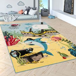 Paco Home - Kinderteppich Clown Fisch Aqua Kinderzimmer Teppich In Türkis Grün Creme Pink 160x220 cm