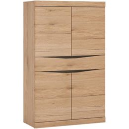 Lomadox Highboard mit Schubkasten SANFORD-129 in Eiche hell Nb., b/h/t: ca. 86/139/40 cm