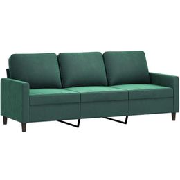 3-Sitzer-Sofa Dunkelgrün 180 cm Samt vidaXL