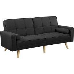 Yaheetech - Klappsofa mit Schlaffunktion Schlafsofa Couch mit Verstellbarer Rückenlehne, Loungesofa Bettsofa Liegefläche 163 x 106 cm, fürs