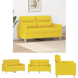 2-Sitzer-Sofa Hellgelb 120 cm Stoff - Sofas - Gelb - The Living Store