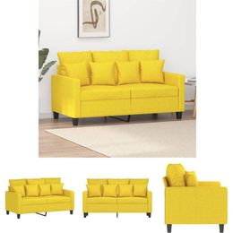 2-Sitzer-Sofa Hellgelb 120 cm Stoff - Sofas - Gelb - The Living Store