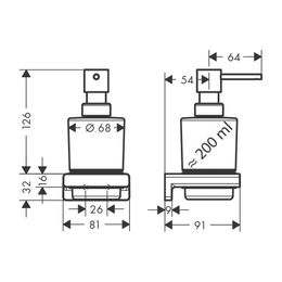 Hansgrohe Lotionspender AddStoris bronze gebürstet 41745140