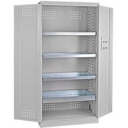 ADB Umweltschrank 40729 lichtgrau 92,0 x 58,0 x 192,0 cm, aufgebaut