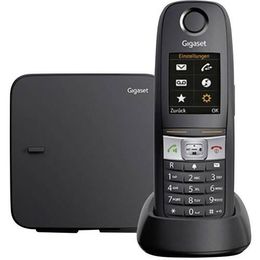 Gigaset E630 DECT, GAP Schnurloses Telefon analog Outdoor, Taschenlampe, Headsetanschluss Schwarz