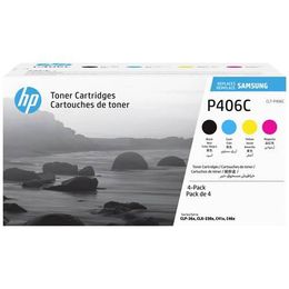 HP Toner Samsung CLT-P406C Original Kombi-Pack Schwarz, Cyan, Magenta, Gelb 1500 Seiten SU375A