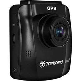 Transcend DrivePro™ 250 Dashcam mit GPS Blickwinkel horizontal max.=140 ° 12 V, 24 V GPS mit Radarerkennung, Zeitraffer, G-Sensor, WDR, Auffahrwarner, Display,